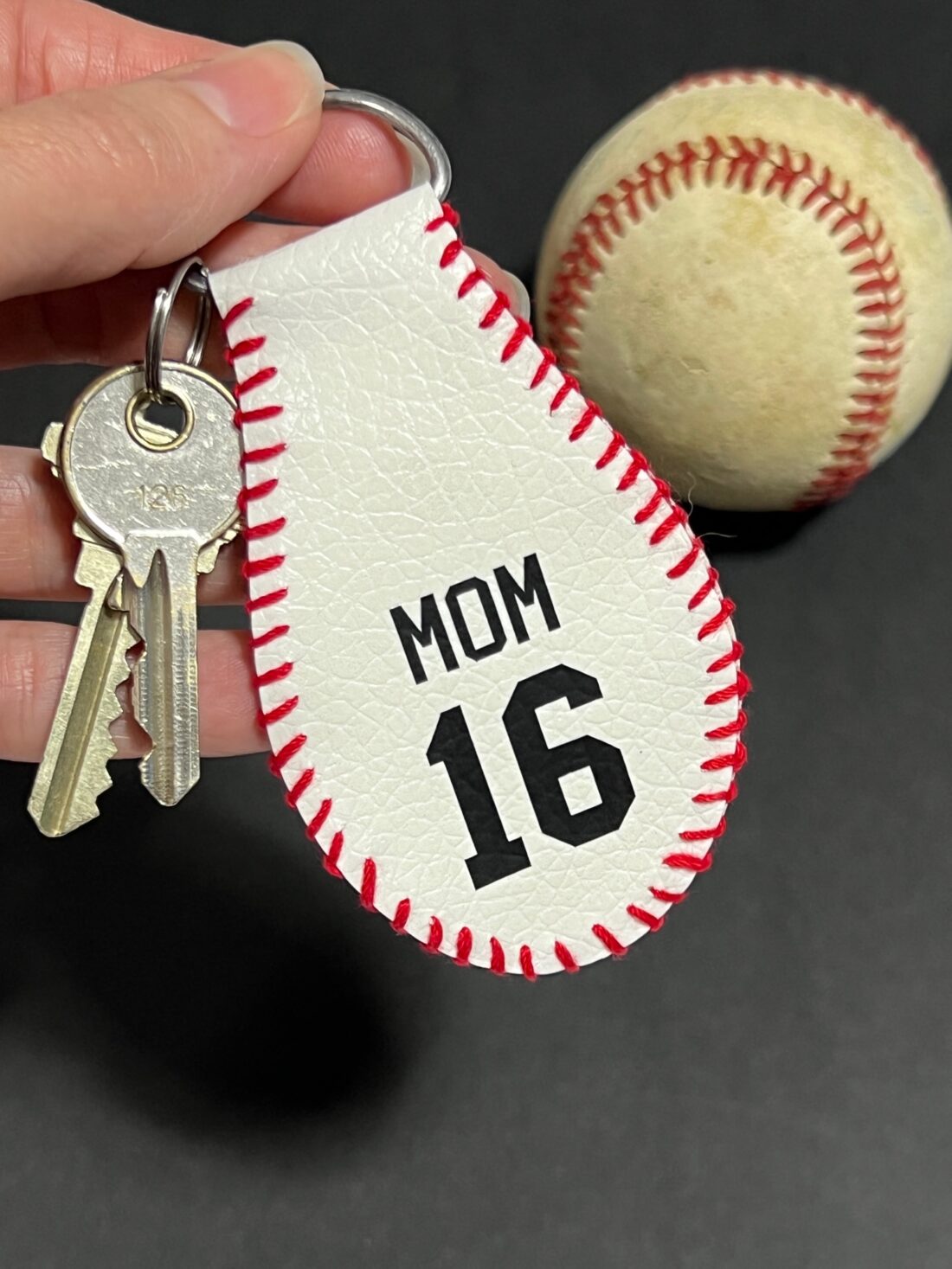 DIY Baseball Keychain | Little Gray Squirrel